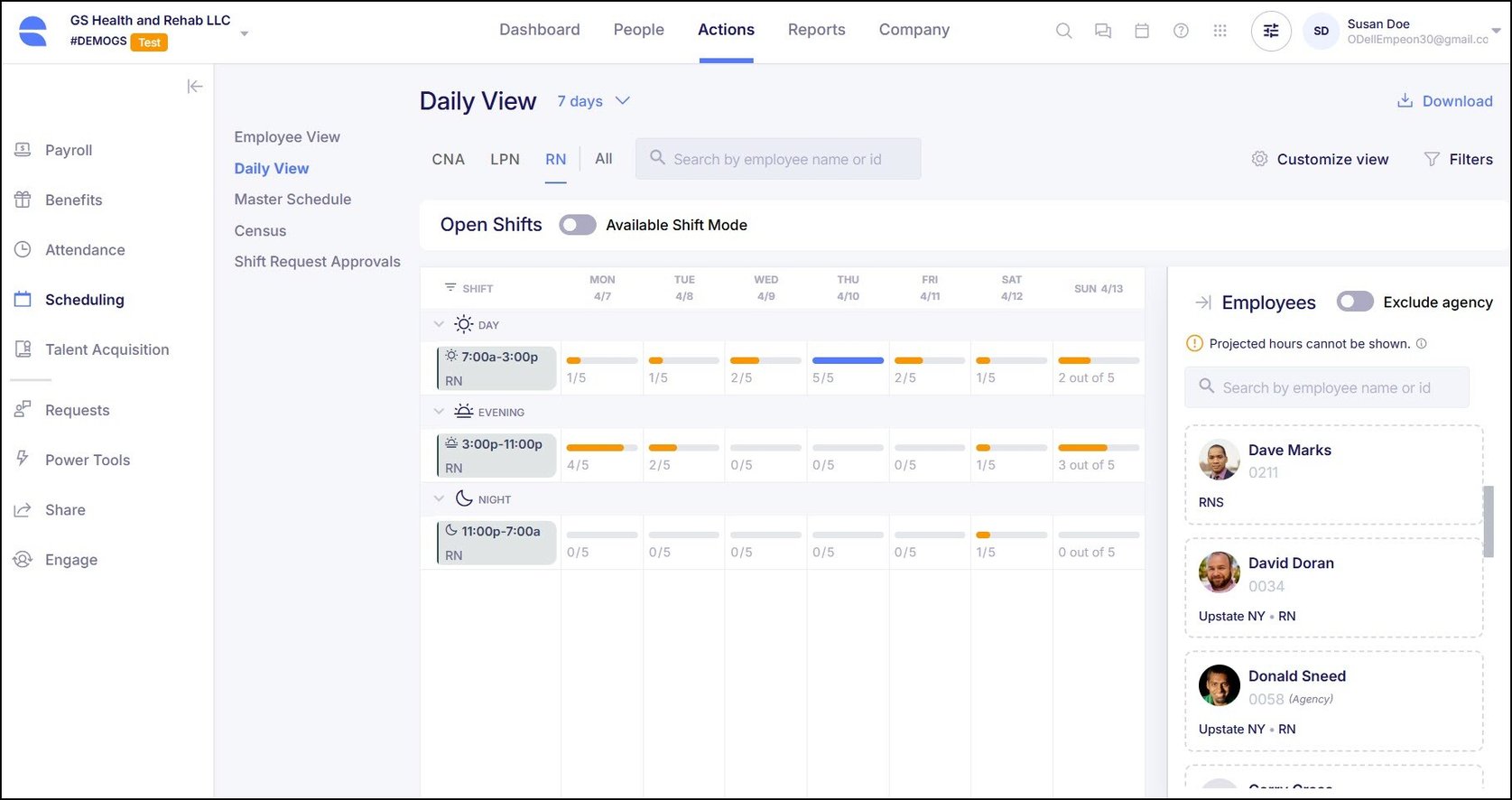 Advanced Scheduling - Daily View